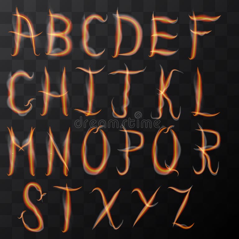 ABC Fire Letters. Vector Illustration Stock Illustration - Illustration ...