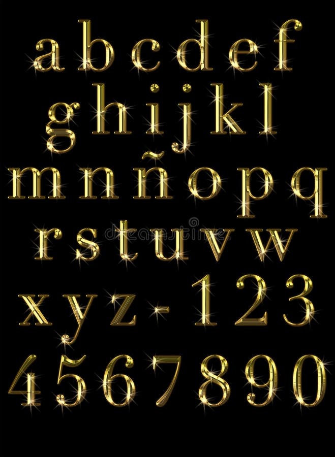 Alphabet with show lamps stock vector. Illustration of letter - 32725781