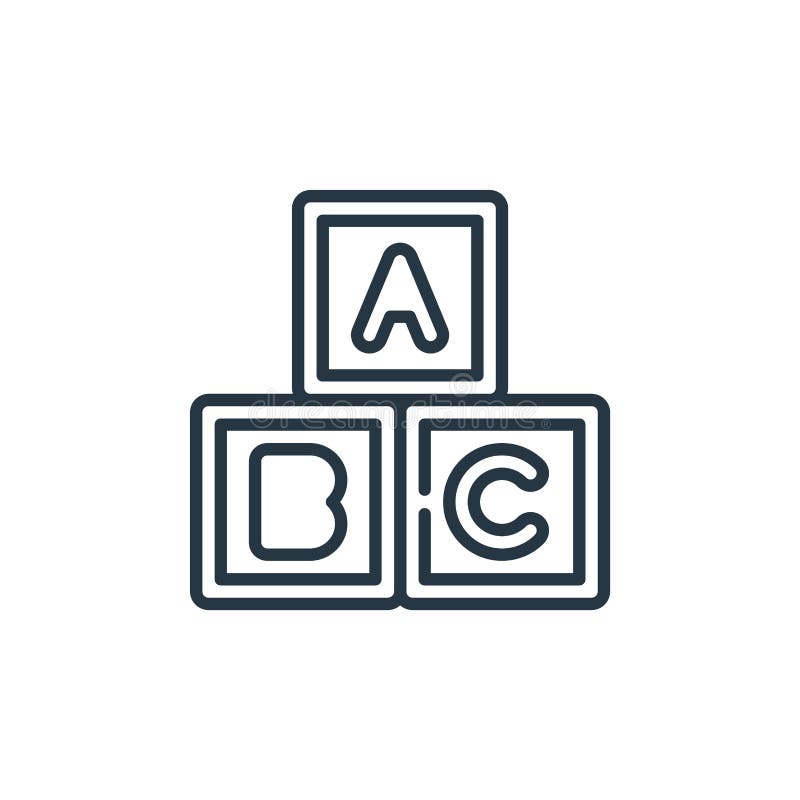 Abc Icon Vector from Education Concept. Thin Line Illustration of Abc ...