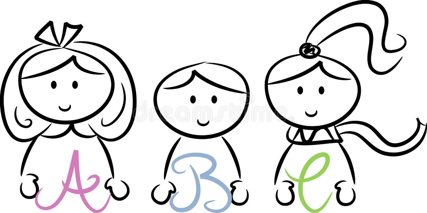 Kids Holding Abc Letters Stock Illustrations – 185 Kids Holding Abc ...