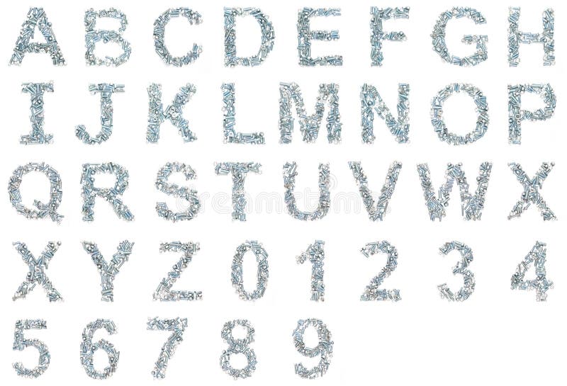 Abc stock illustration. Illustration of steel, font, bolt - 33235768