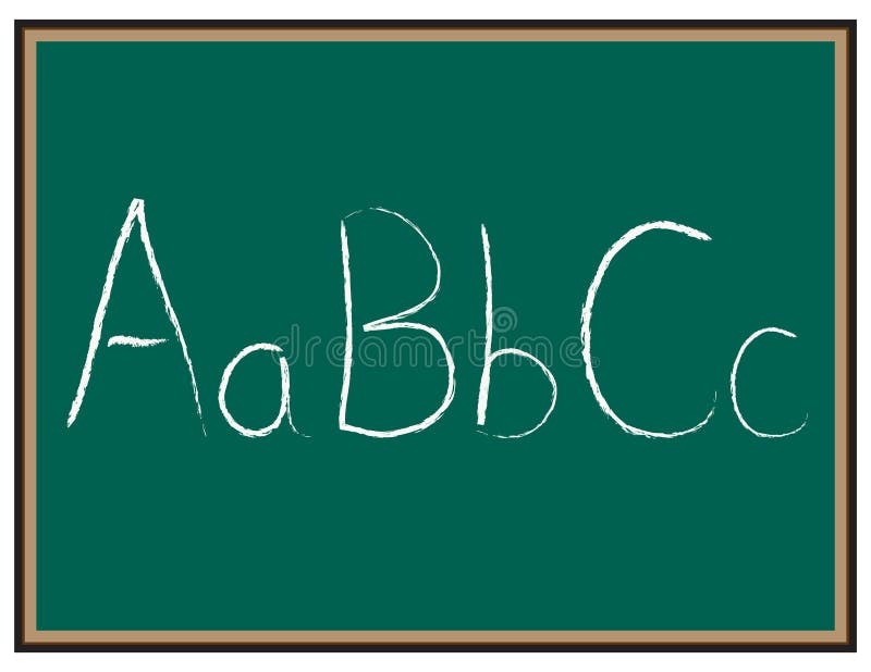 ABC letters on Chalkboard stock vector. Illustration of background ...