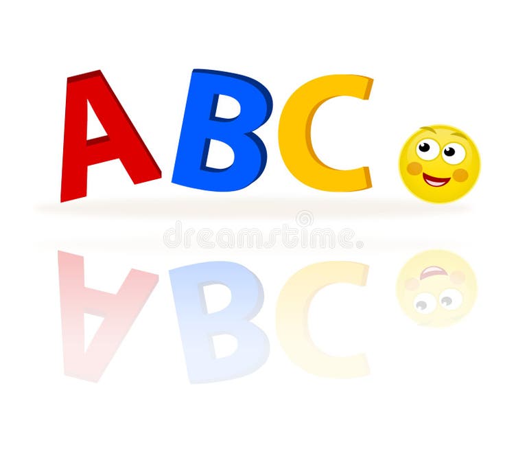 Abc letters with emoticon stock illustration. Illustration of ...