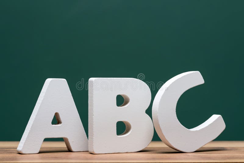 Abc Letters in Front of Board Stock Photo - Image of kids, knowledge ...