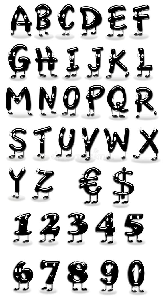 ABC letters with legs. stock illustration. Illustration of graphic ...