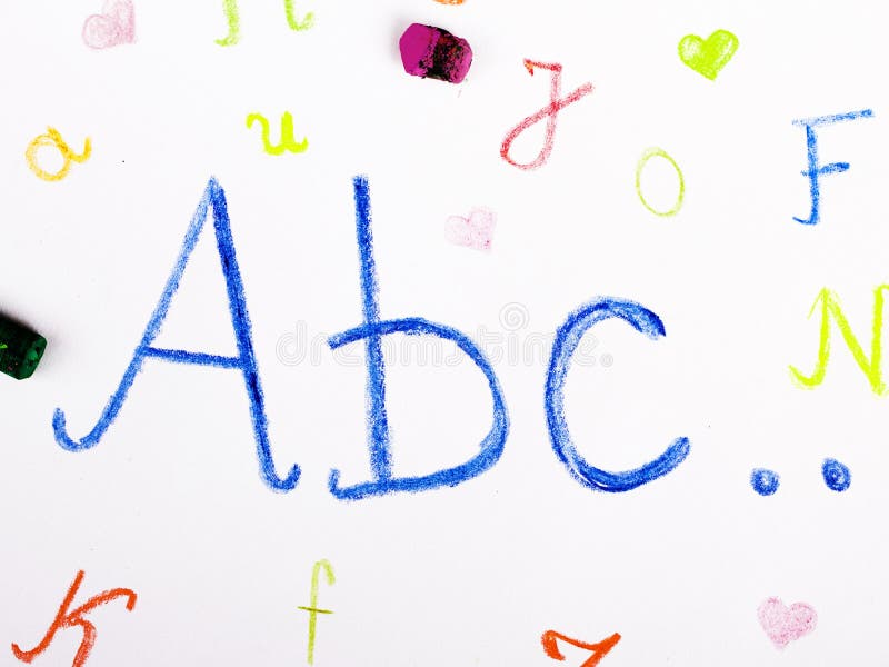 ABC letters on paper stock illustration. Illustration of greeting ...