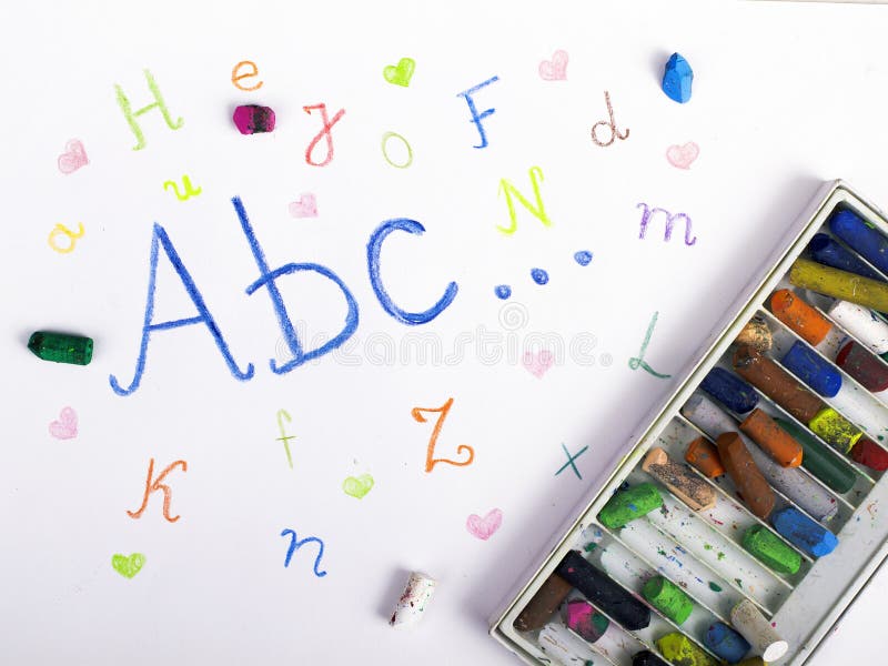 ABC letters on paper stock image. Image of child, design - 83229437