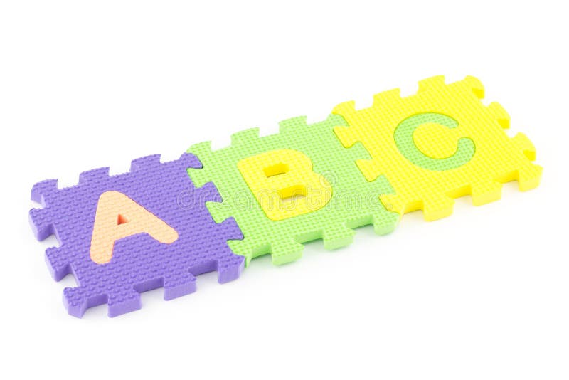 ABC letters puzzle pieces stock photo. Image of puzzle - 31971476