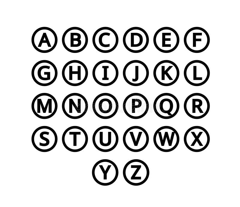 Abc Letters with Stylish Font Isolated on White Background. Set or ...