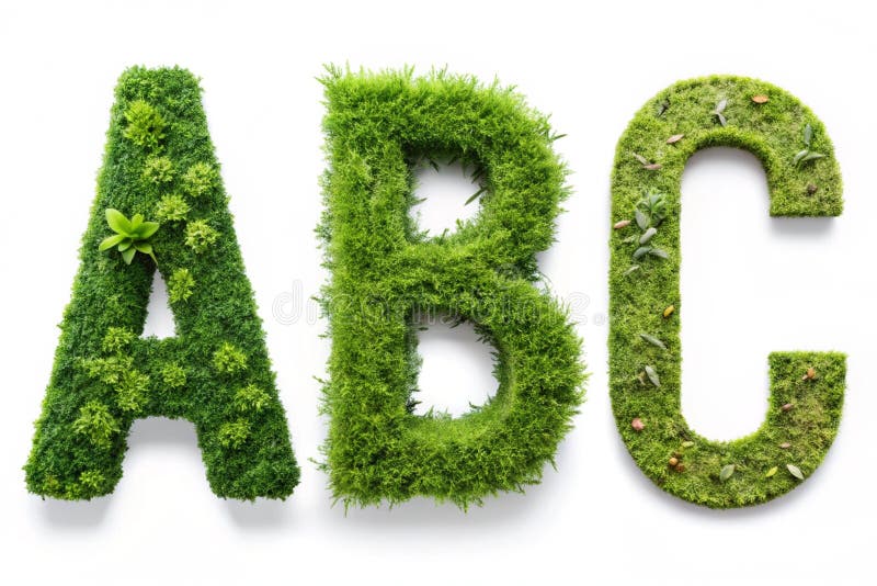 ABC of Nature - Grass, Wood, and Water Stock Illustration ...