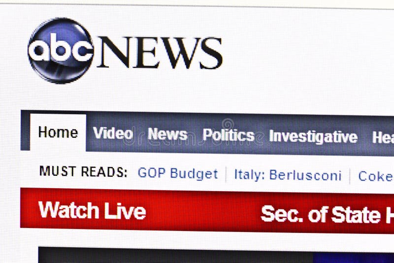 Abc NEWS website editorial image. Image of office, display - 18374915