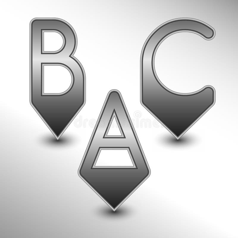 ABC pins stock vector. Illustration of icon, design, character - 53462929