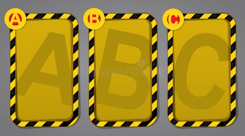 ABC Progress Labels in White Stock Vector - Illustration of education ...