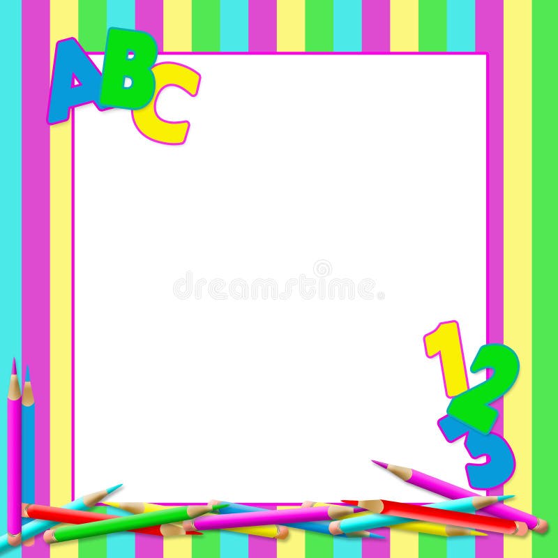 ABC School Bright Background Stock Illustration - Illustration of ...