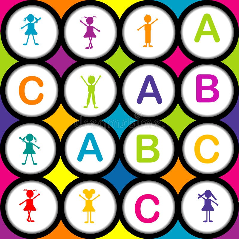 ABC seamless background stock vector. Illustration of colored - 69349326