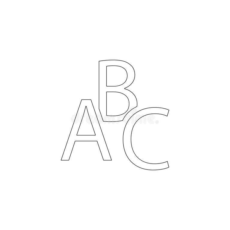 Abc. flat vector icon stock vector. Illustration of letter - 149667801