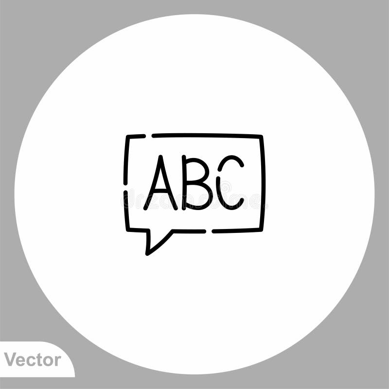 Abc Vector Icon Sign Symbol Stock Vector - Illustration of decoration ...