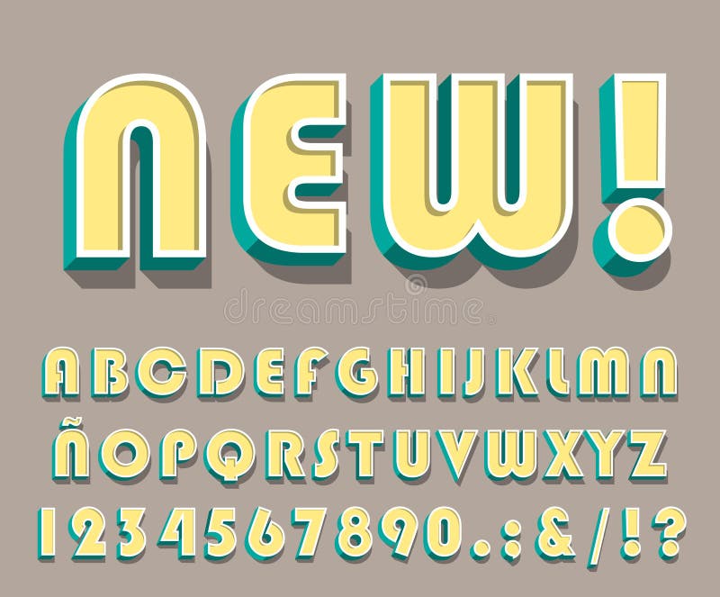 High Quality Vintage Alphabet on Color Background . Isolated Vector ...