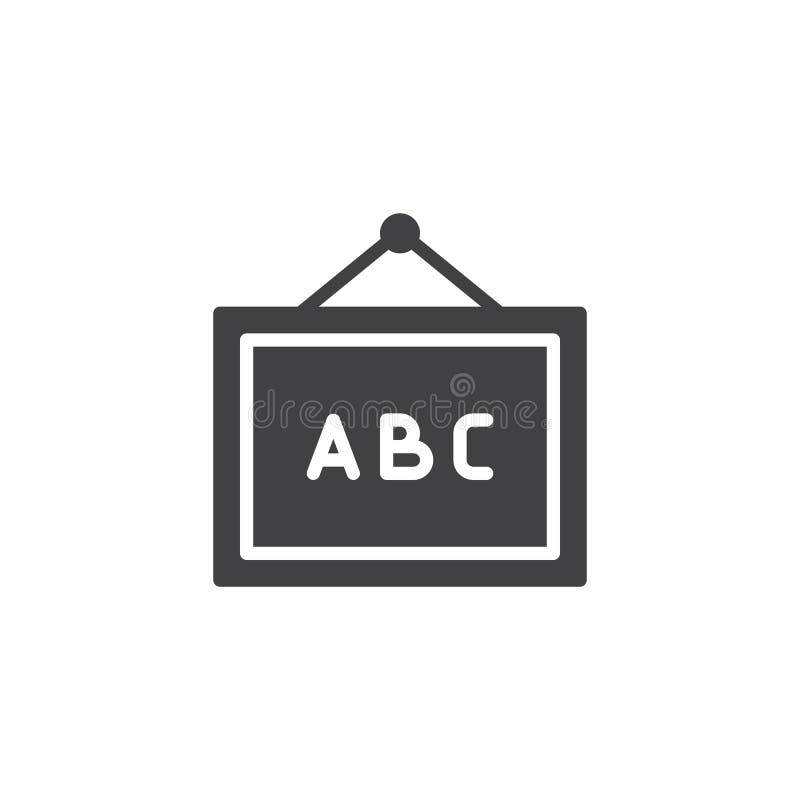 Abc Whiteboard Vectorpictogram Vector Illustratie - Illustration of ...