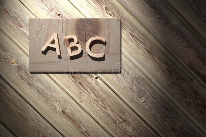 ABC in wood stock illustration. Illustration of font - 59335618