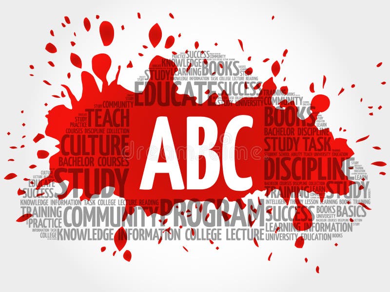 ABC word cloud collage stock illustration. Illustration of handmade ...