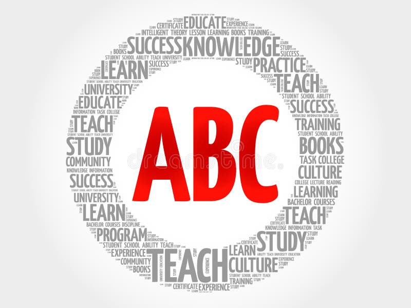 ABC collage stock illustration. Illustration of clippings - 18636716