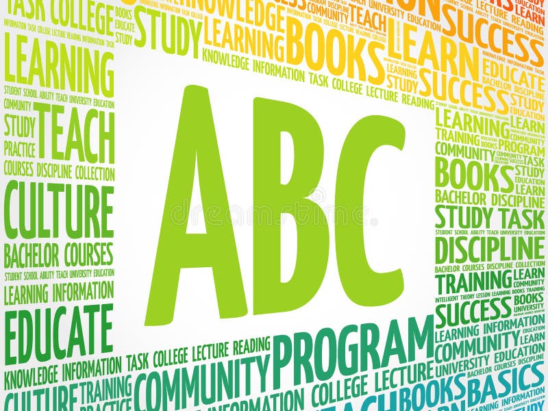 ABC collage stock illustration. Illustration of clippings - 18636716