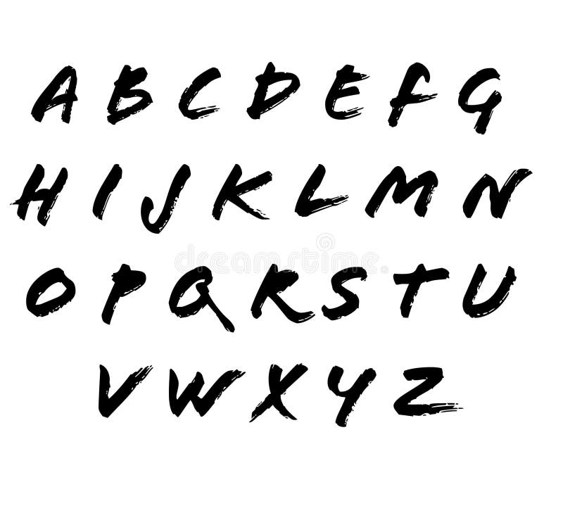 ABCD :Black Font Design Form Clay. Stock Illustration - Illustration of ...