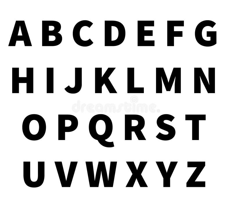 ABCD :Black Font Design Form Clay. Stock Illustration - Illustration of ...