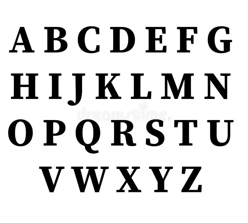 ABCD :Black Font Design Form Clay. Stock Illustration - Illustration of ...