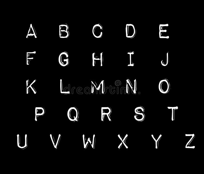 Abcd black and white stock illustration. Illustration of document ...