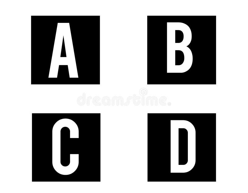 Abcd Black and White Design Stock Illustration - Illustration of brand ...