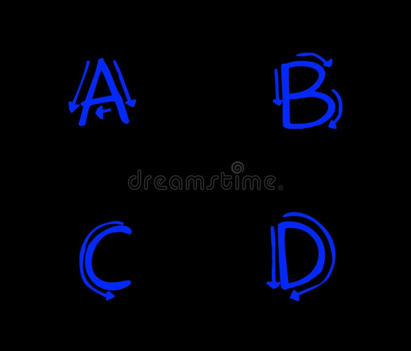 Abcd Black and White Design Stock Illustration - Illustration of brand ...