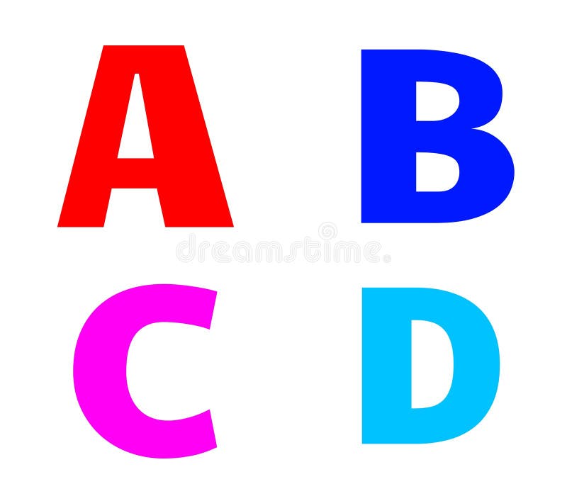 Abcd Font Black and White Background Stock Illustration - Illustration ...