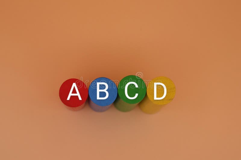 ABCD Letters on Building Blocks Stock Photo - Image of english, words ...