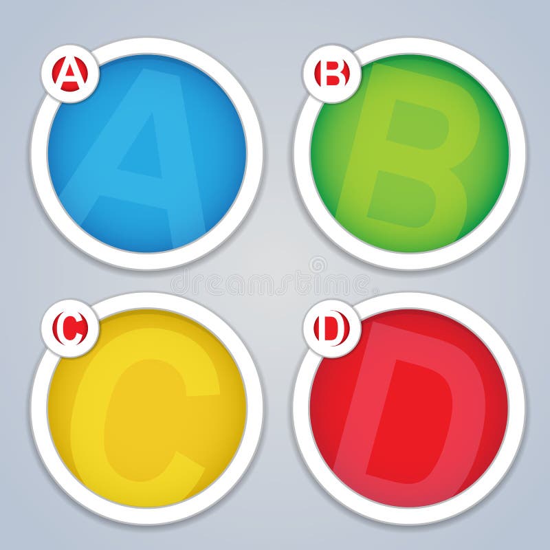 ABCD Progress Template Frames Stock Vector - Illustration of point ...