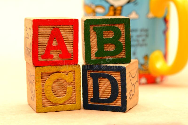 ABCD Word Blocks - School Education Concept Stock Image - Image of ...