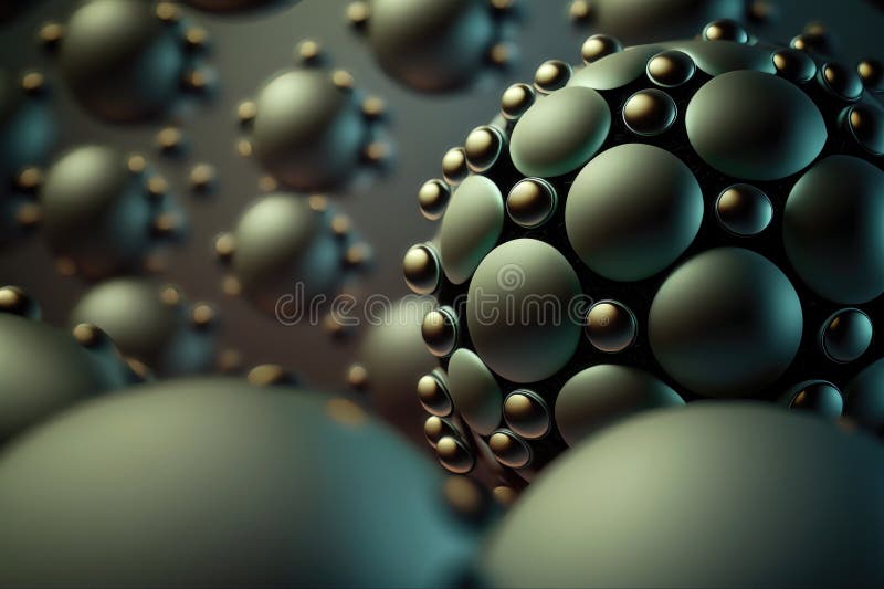 Abctract Matte Spheres on Dark Background. AI Generation Stock ...