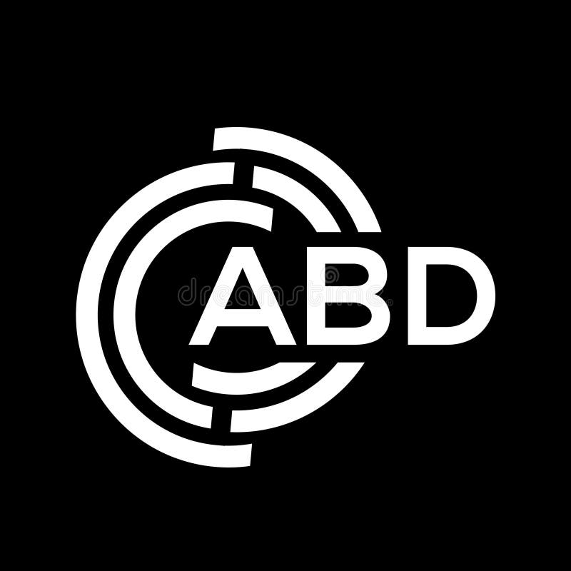 ABD Letter Logo Design on Black Background. Stock Vector - Illustration ...