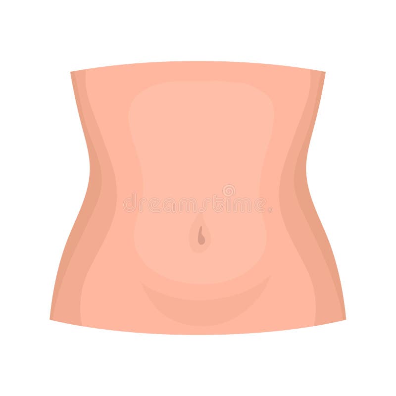 Abdomen Icon in Cartoon Style on White Background. Part of Body Symbol ... Abdomen Icon in Cartoon Style on White Background. Part of Body Symbol ...