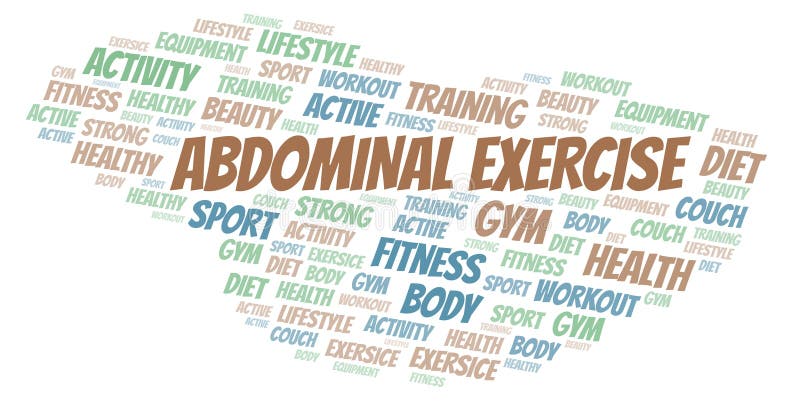 Abdominal Exercise Word Cloud Stock Illustration Illustration Of Text