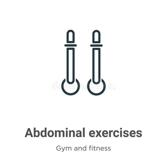 Abdominal Exercises Outline Vector Icon. Thin Line Black Abdominal ...