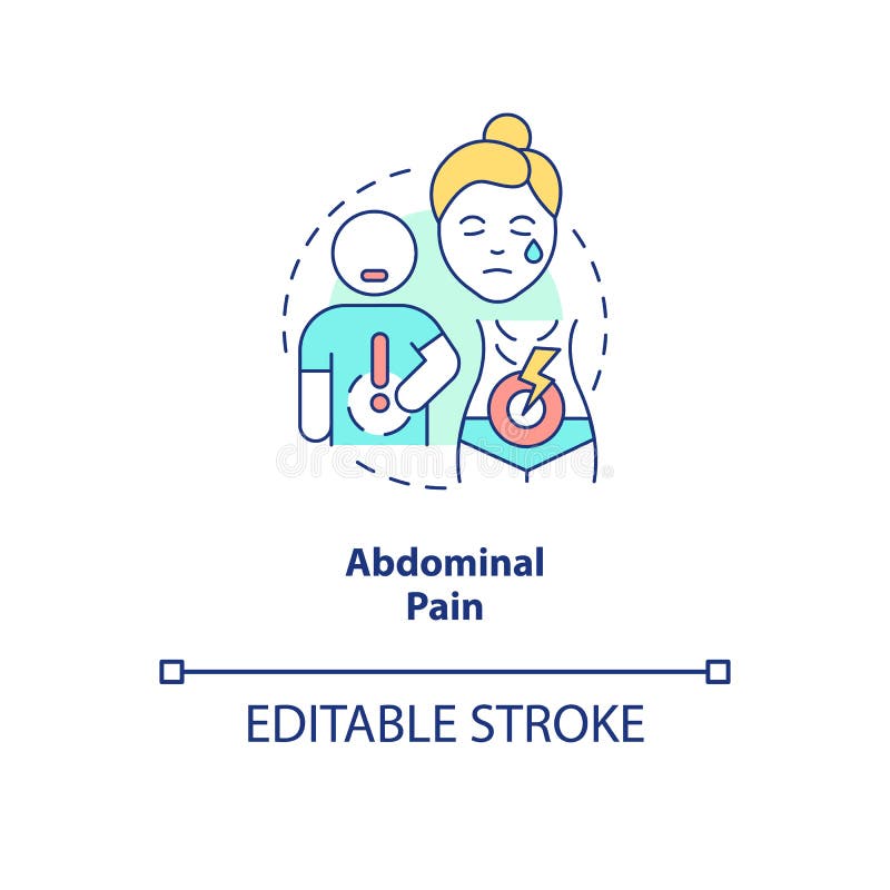 Abdominal pain app icon stock vector. Illustration of icon - 176289790