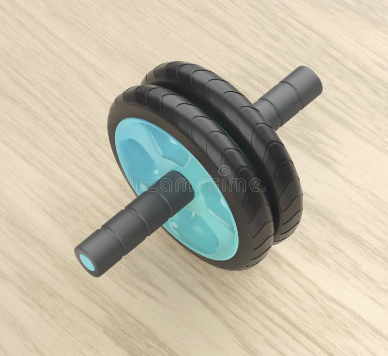 Abdominal toning wheel stock illustration. Illustration of roller ...