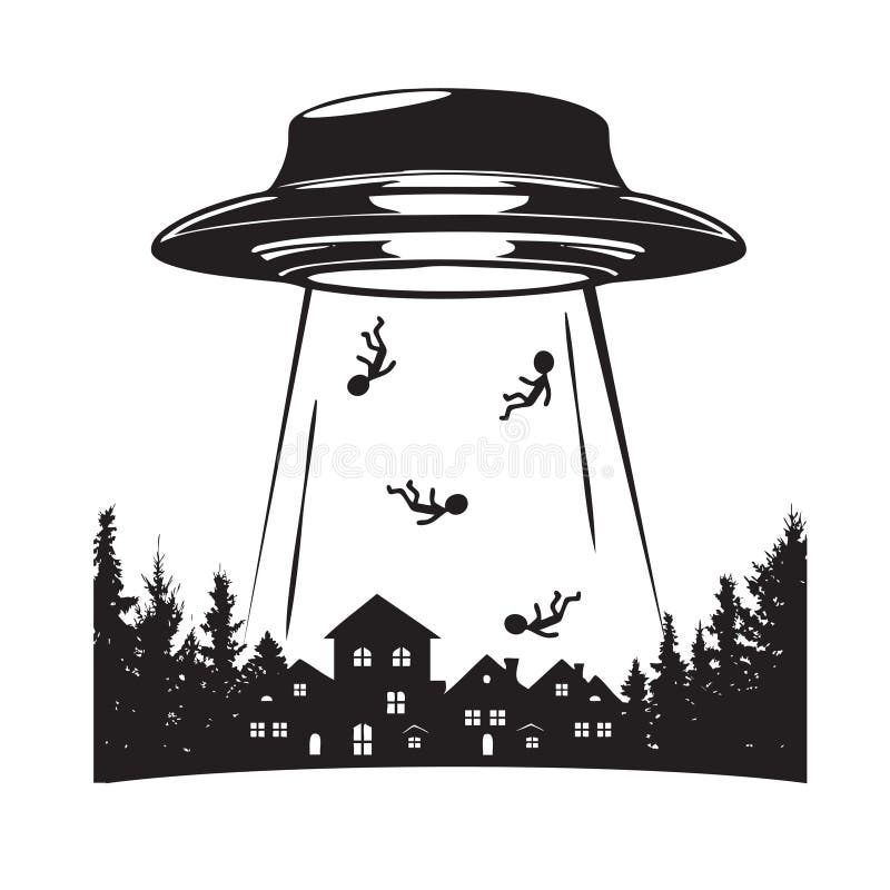 Abduction of People by Aliens Stock Vector - Illustration of research ...