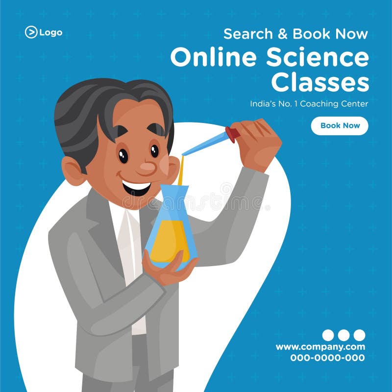 Online Science Course stock vector. Illustration of landing - 182251788