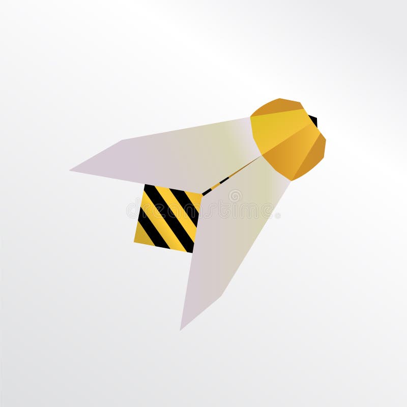 Abeja de Origami stock de ilustración. Ilustración de arte - 93567154