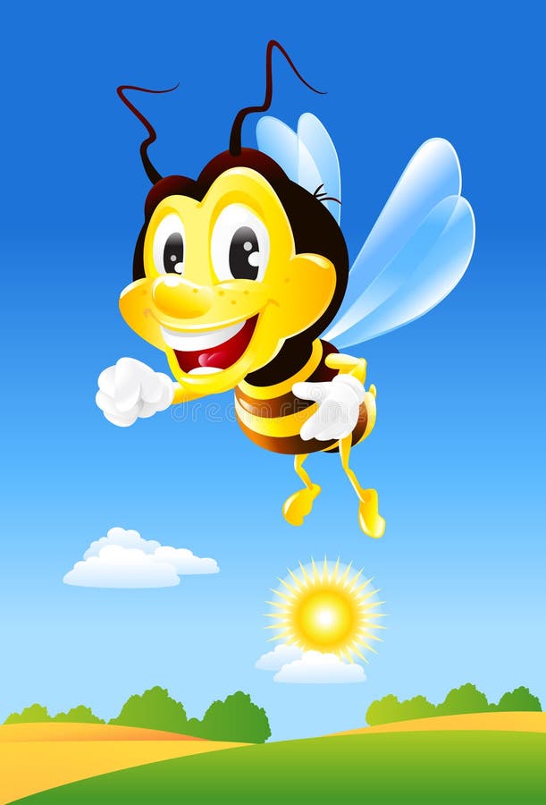 Colmena de la historieta ilustración del vector. Ilustración de vuelo ...