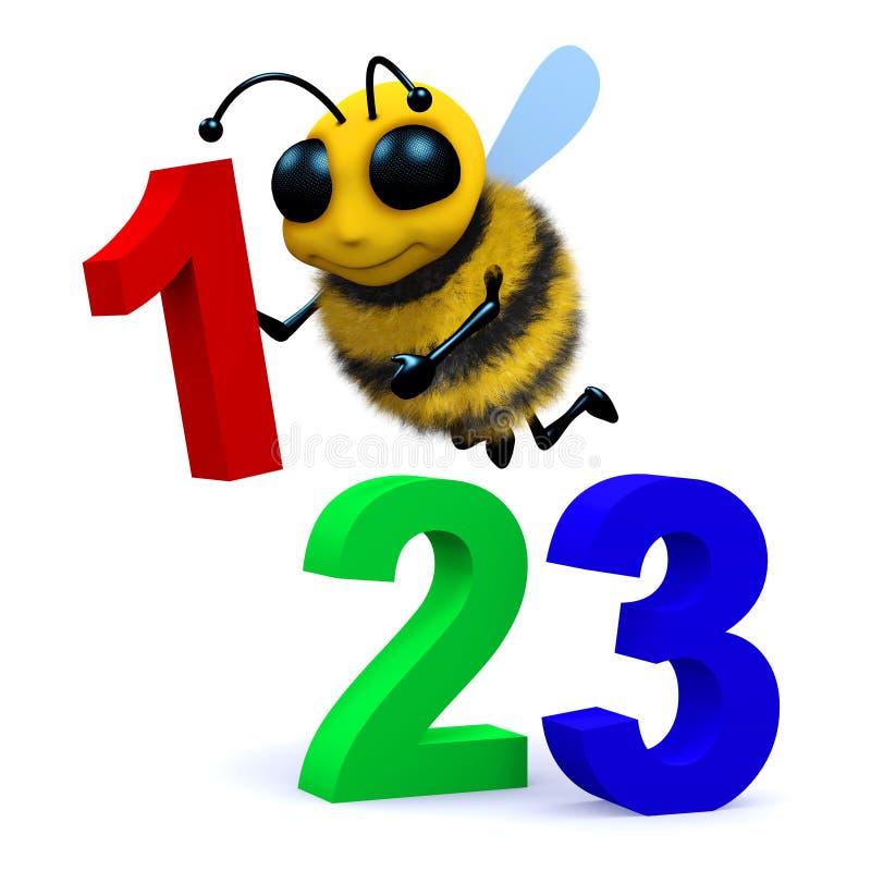 Abelha 3d 123 ilustração stock. Ilustração de contagem - 39170303