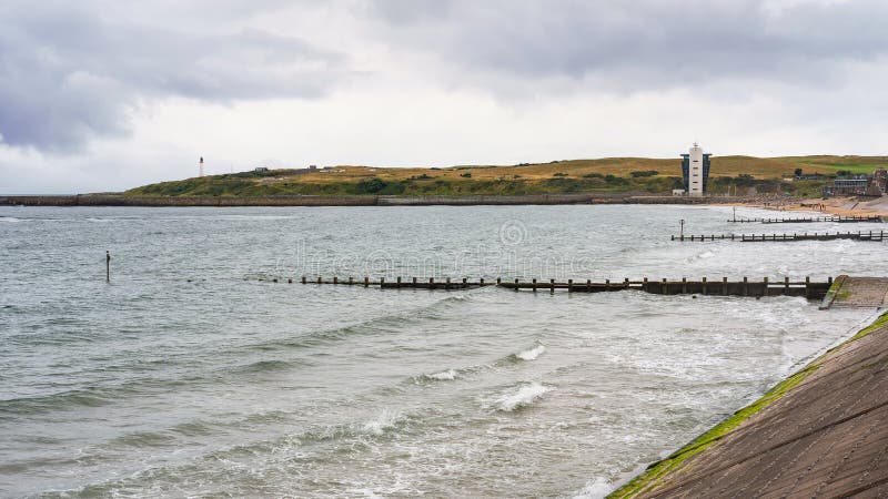 Aberdeen Beach on the West Coast of Scotland on a Cloudy and Cold ...